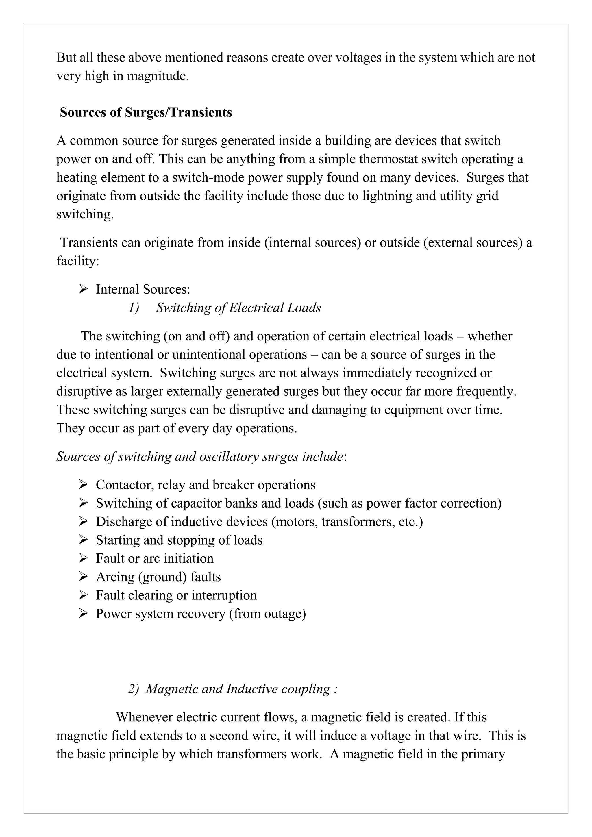 Engineering Final Year Project Report on "Electrical Safety and ...