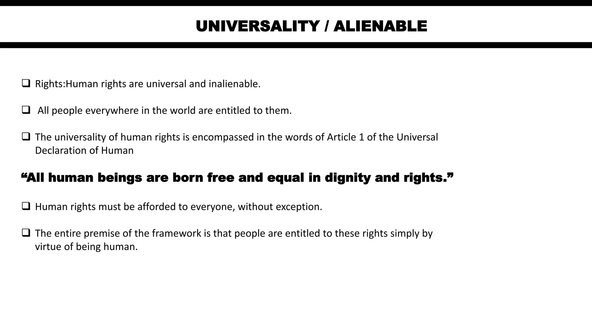 Principles of Human Rights | PPTX