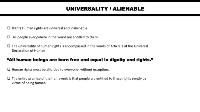 Principles of Human Rights | PPTX