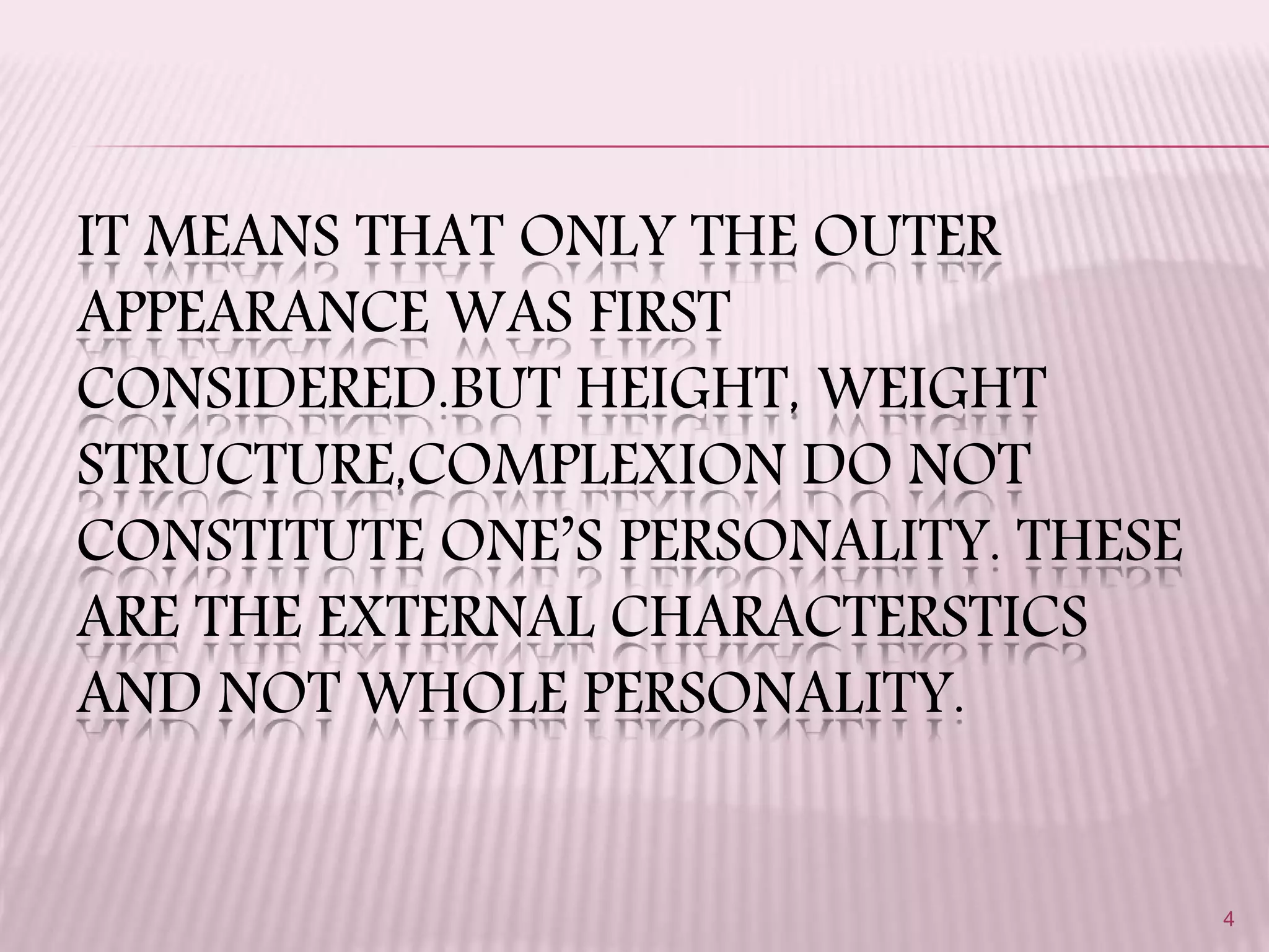 Personality and Its Characteristics | PPTX