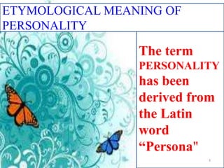 Personality and Its Characteristics | PPTX