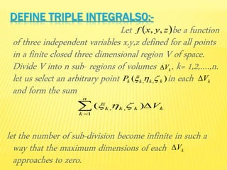 Double & triple integral unit 5 paper 1 , B.Sc. 2 Mathematics | PPTX