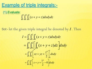 Double & triple integral unit 5 paper 1 , B.Sc. 2 Mathematics | PPTX