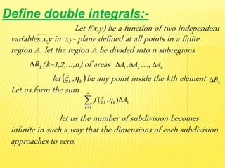 Double & triple integral unit 5 paper 1 , B.Sc. 2 Mathematics | PPTX