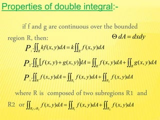 Double & triple integral unit 5 paper 1 , B.Sc. 2 Mathematics | PPTX