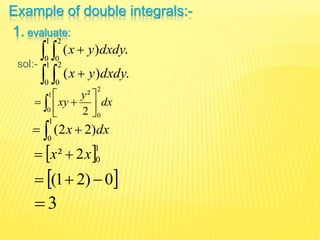 Double & triple integral unit 5 paper 1 , B.Sc. 2 Mathematics | PPTX