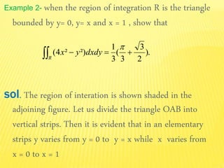 Double & triple integral unit 5 paper 1 , B.Sc. 2 Mathematics | PPTX
