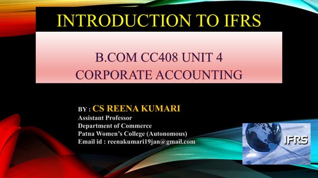 Basic Introduction to IFRS | PPTX