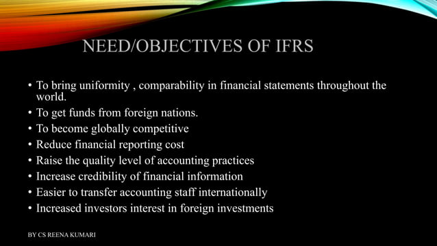 Basic Introduction to IFRS | PPTX
