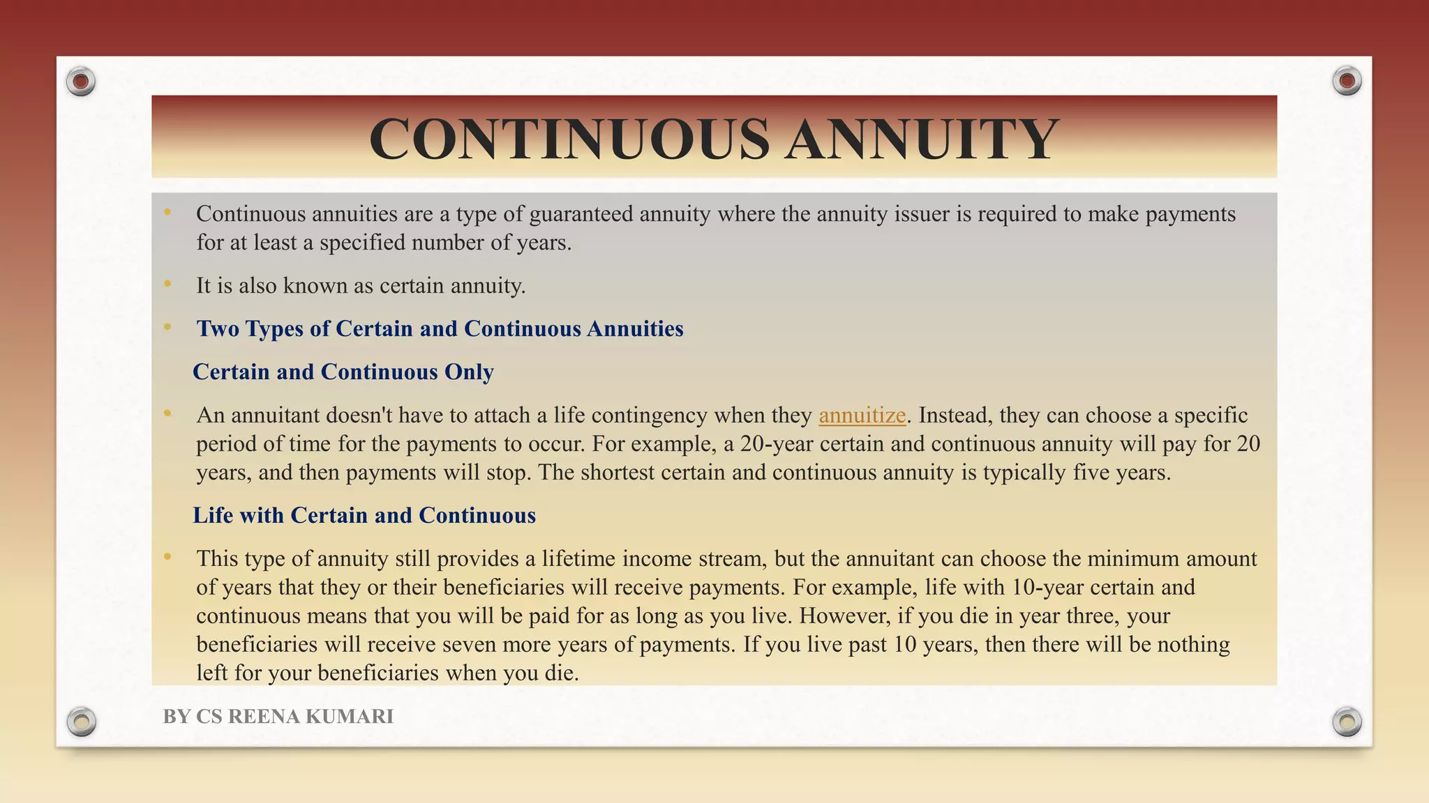2 annuity and its types | PPTX