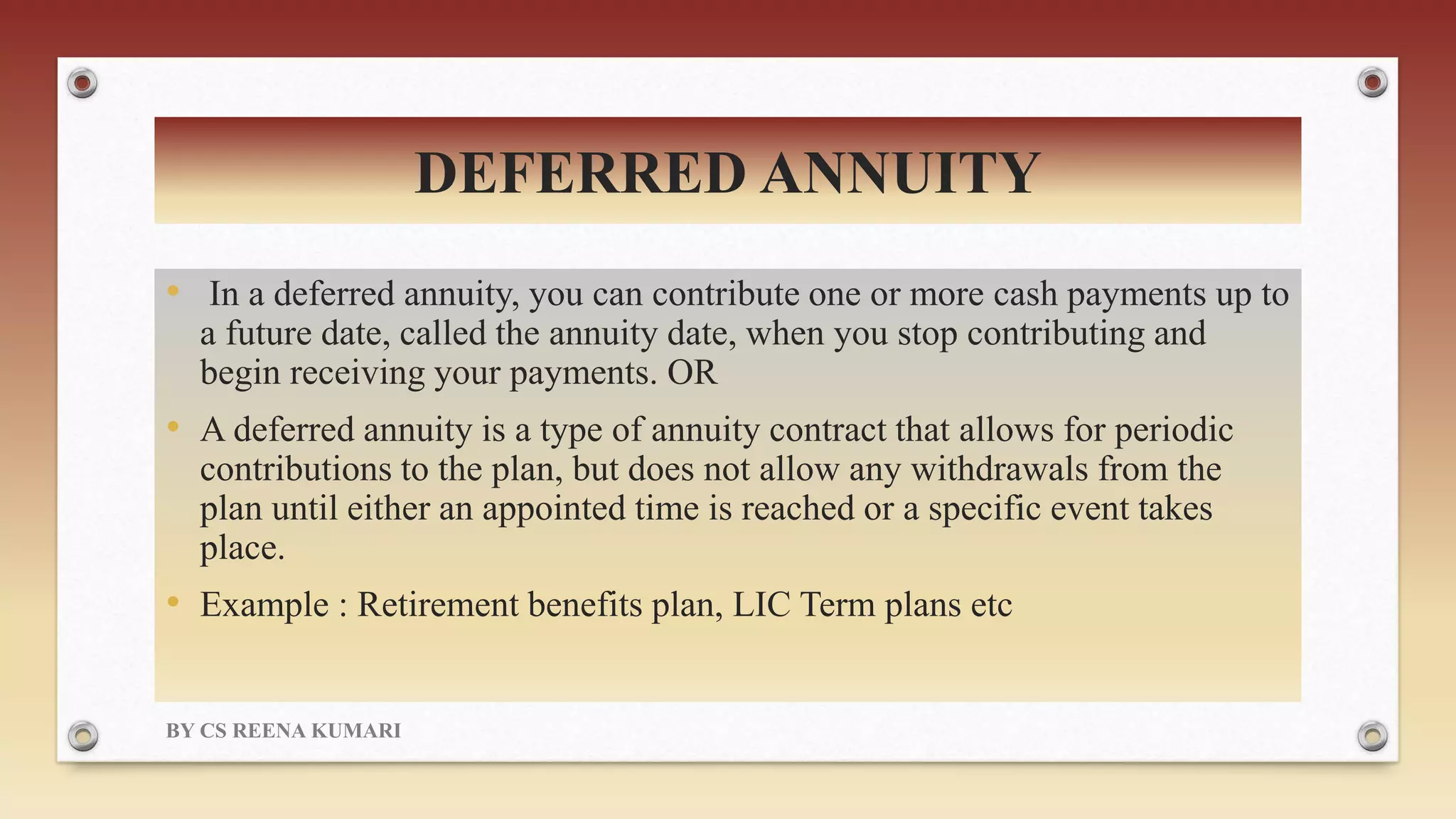 2 annuity and its types | PPTX