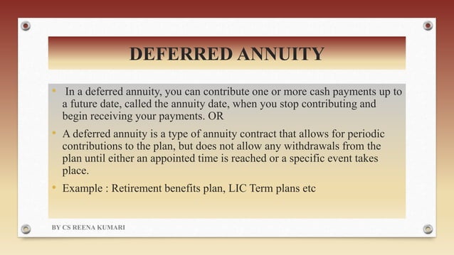 2 annuity and its types | PPTX | Stocks and Bonds | Personal Investing