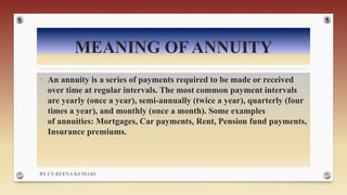 2 annuity and its types | PPTX