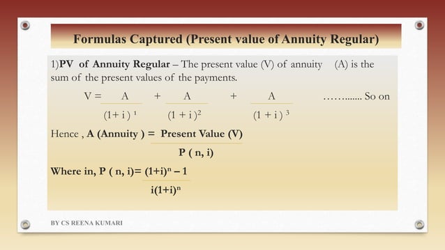 2 annuity and its types | PPTX | Stocks and Bonds | Personal Investing
