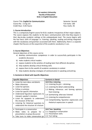 B.ed. 3rd sem study skills in english for academic purposes | PDF