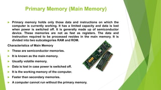 TYPES OF MEMORY | PPTX