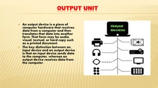 FUNCTIONAL UNIT | PPTX | Data Storage and Warehousing | Computing