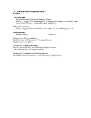 B.arch sem vii and viii | PDF