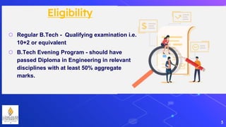 B.E/B.Tech (Engineering) Admission Process 2020 | PPTX | Education