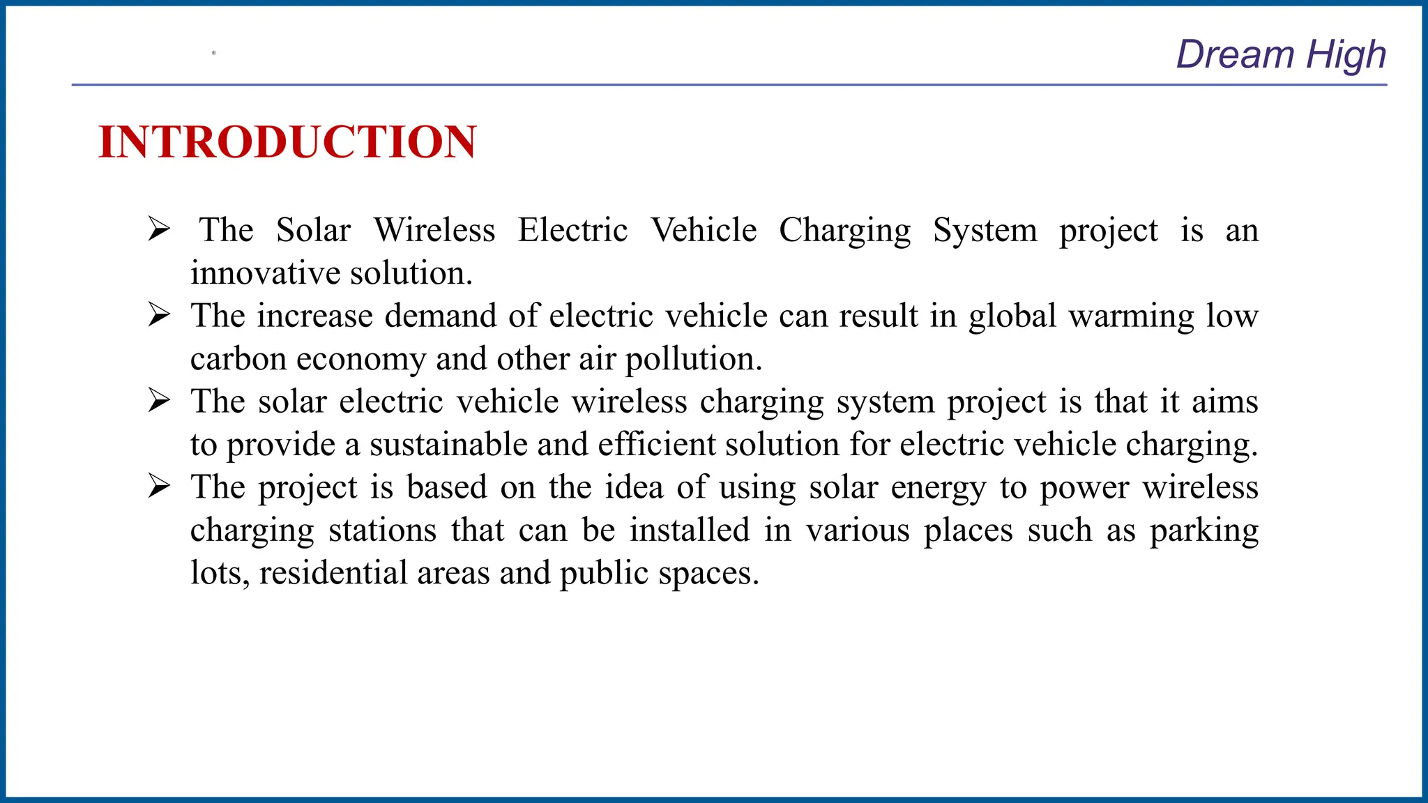 solar wireless electric vechicle charging system | PPTX