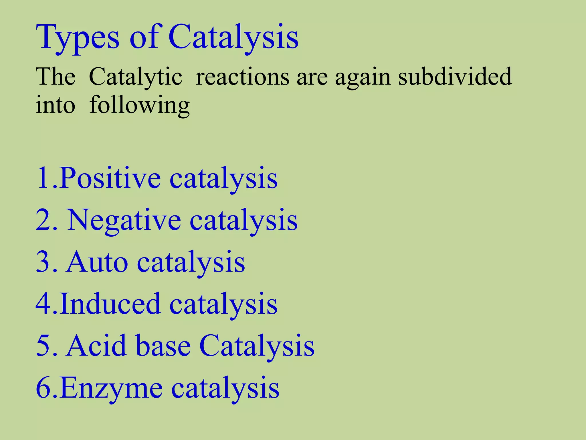 catalysis and applications | PPTX