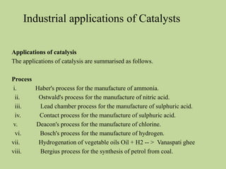 catalysis and applications | PPTX