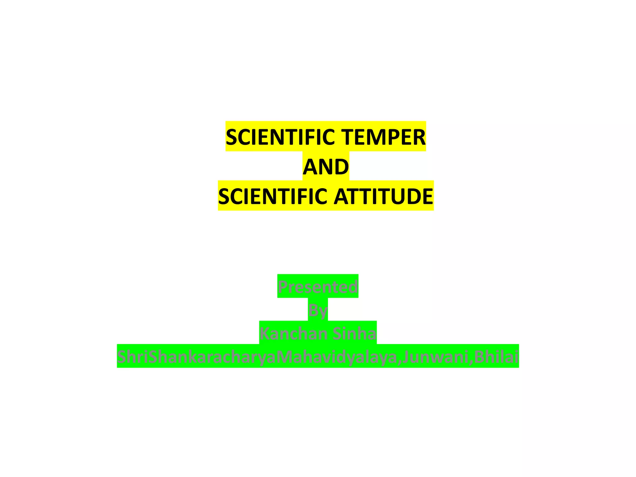 B.ed 1,scientific temper | PDF