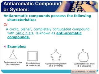 B.Sc. Sem-I Unit-IV Aromatic, antiaromatic and non aromatic compounds ...