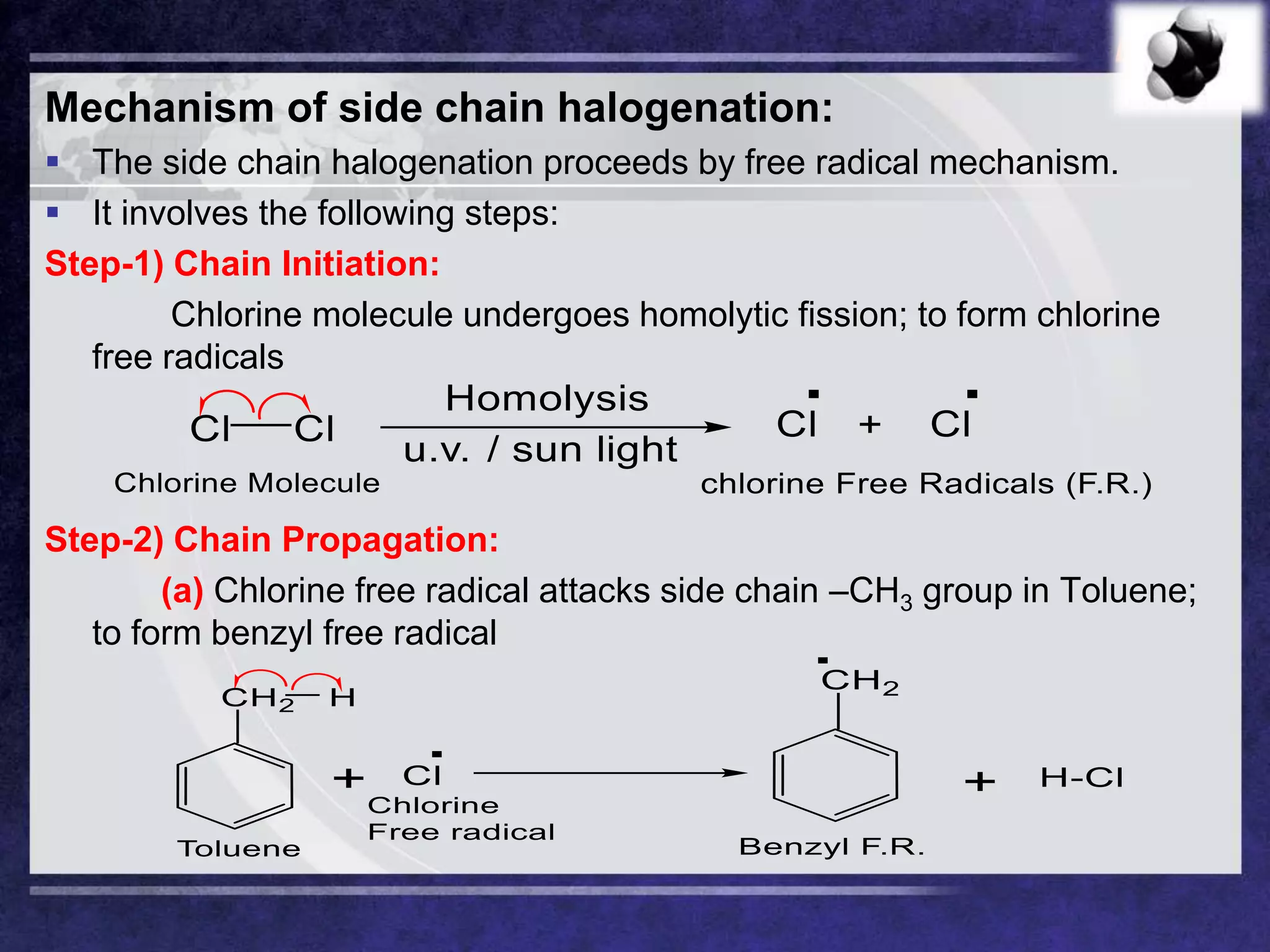 B.Sc. Sem-I Unit-IV Mechanism of electrophilic aromatic substitution by Dr Pramod R Padole | PPTX