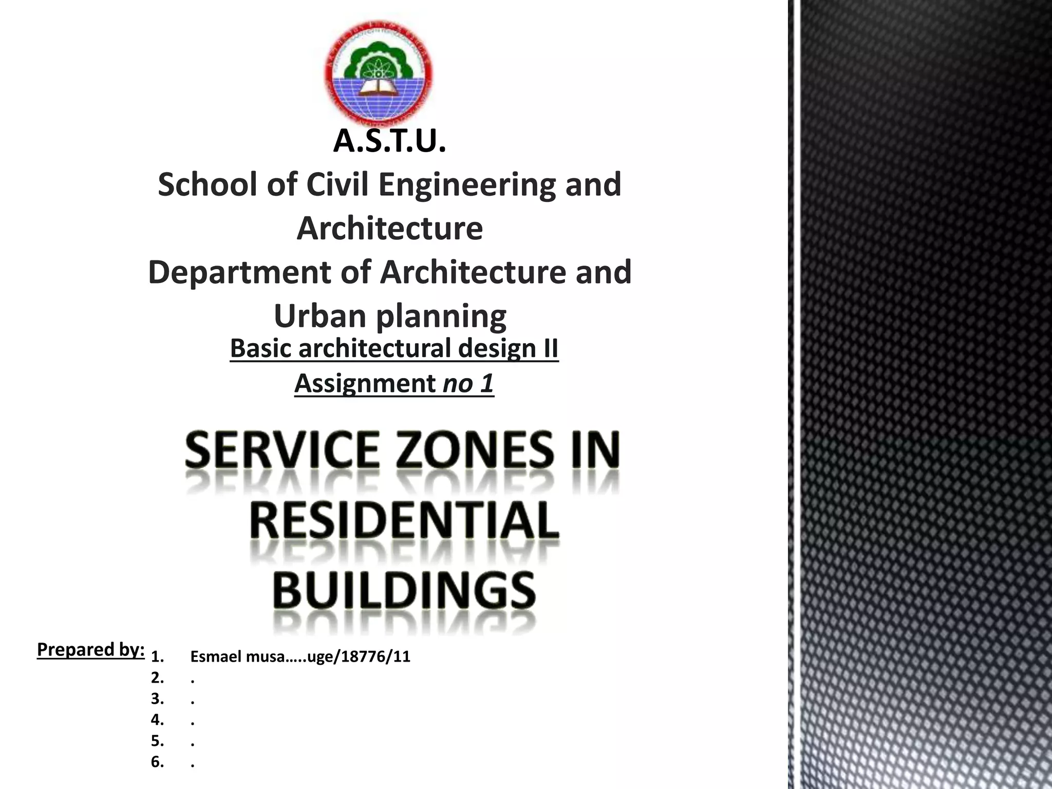 architectural service zones | PPTX