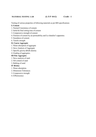 B.tech. 2nd year civil engg aicte model curriculum 2019 20 | PDF