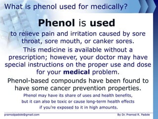 B. Sc. Part - I (Sem-II) Unit-IV (A) Phenols by Dr Pramod R Padole | PPTX