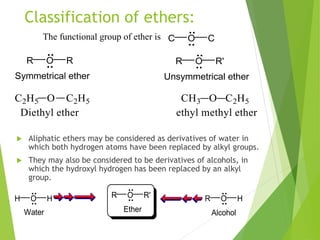 B.Sc. Part-I (Sem-II) Unit-IV (B) Ethers by Dr Pramod R Padole | PPTX