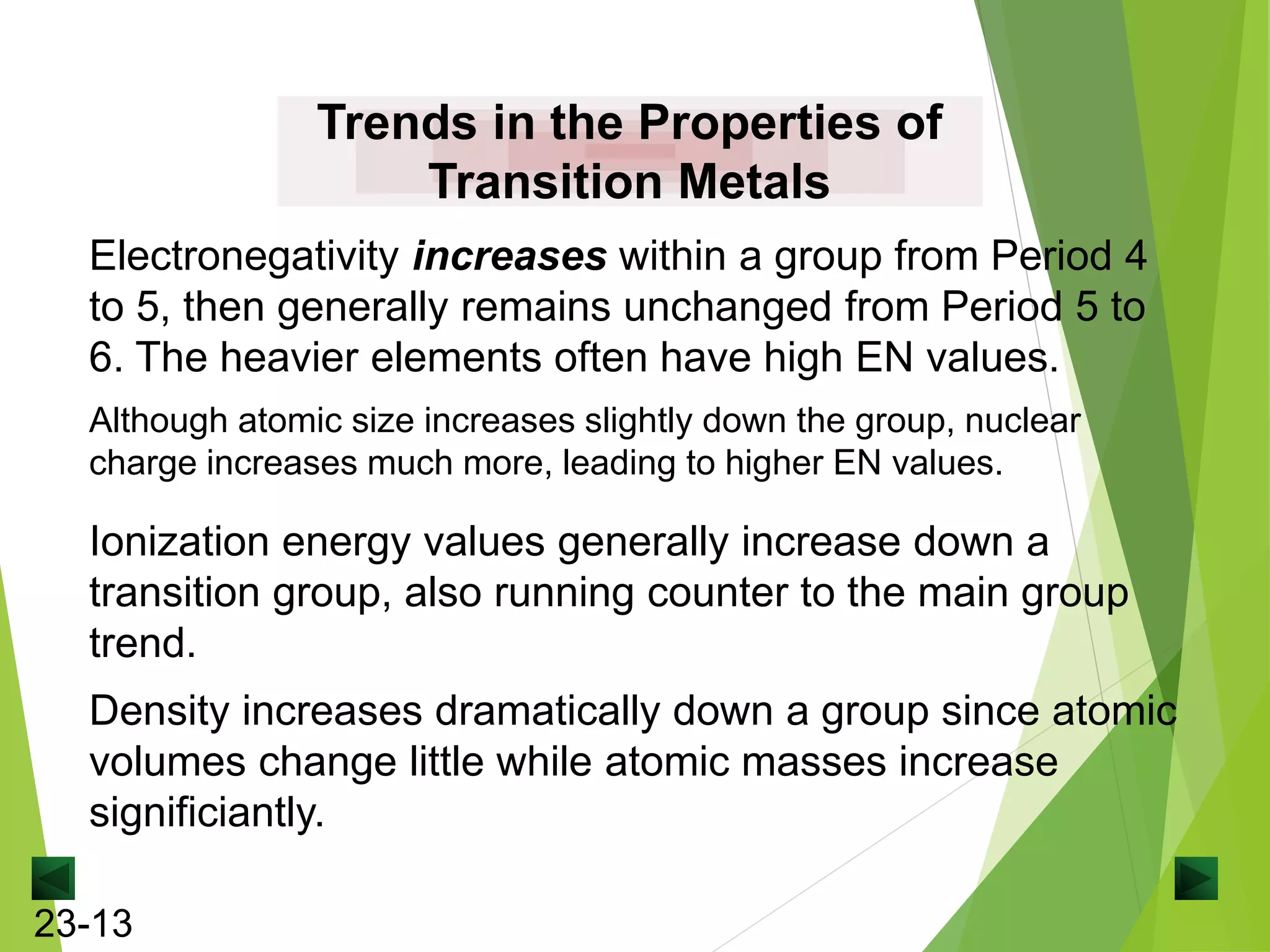 B.Sc II Chemistry of Transitional elements (i) | PPT
