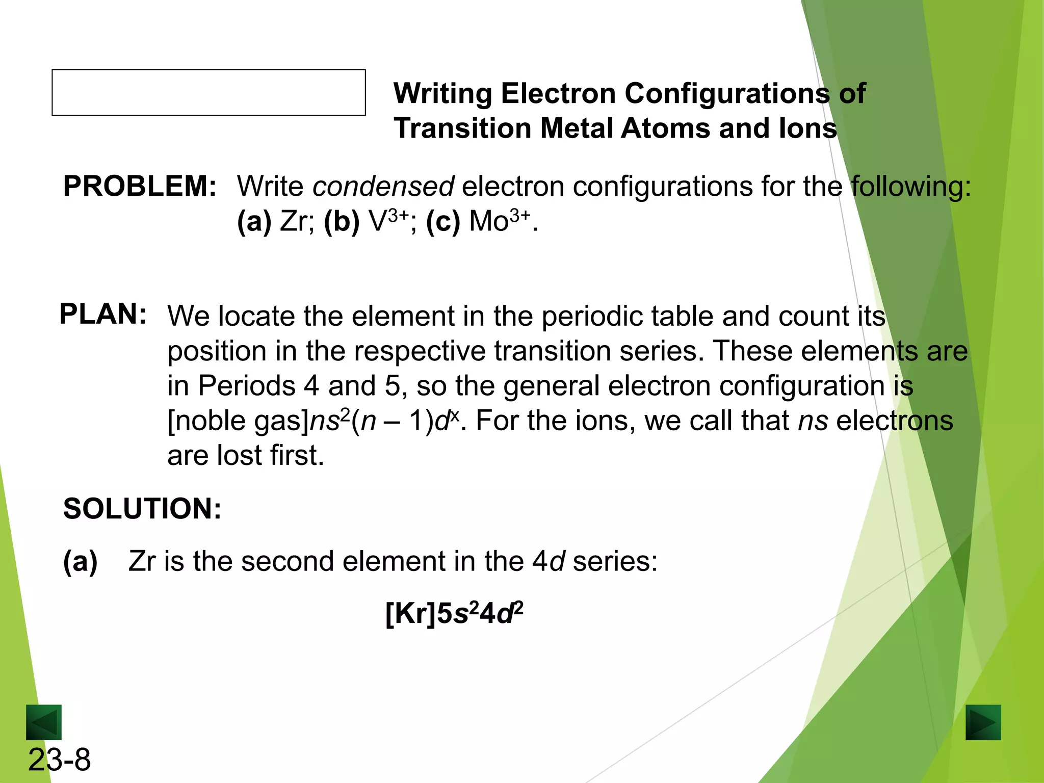 B.Sc II Chemistry of Transitional elements (i) | PPT
