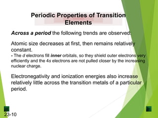 B.Sc II Chemistry of Transitional elements (i) | PPT