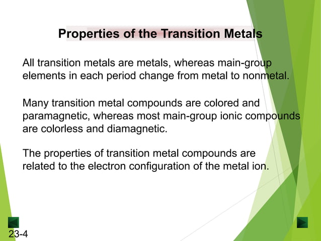 B.Sc II Chemistry of Transitional elements (i) | PPT