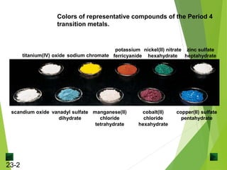 B.sc II chemistry of transitional elements (ii) | PPT
