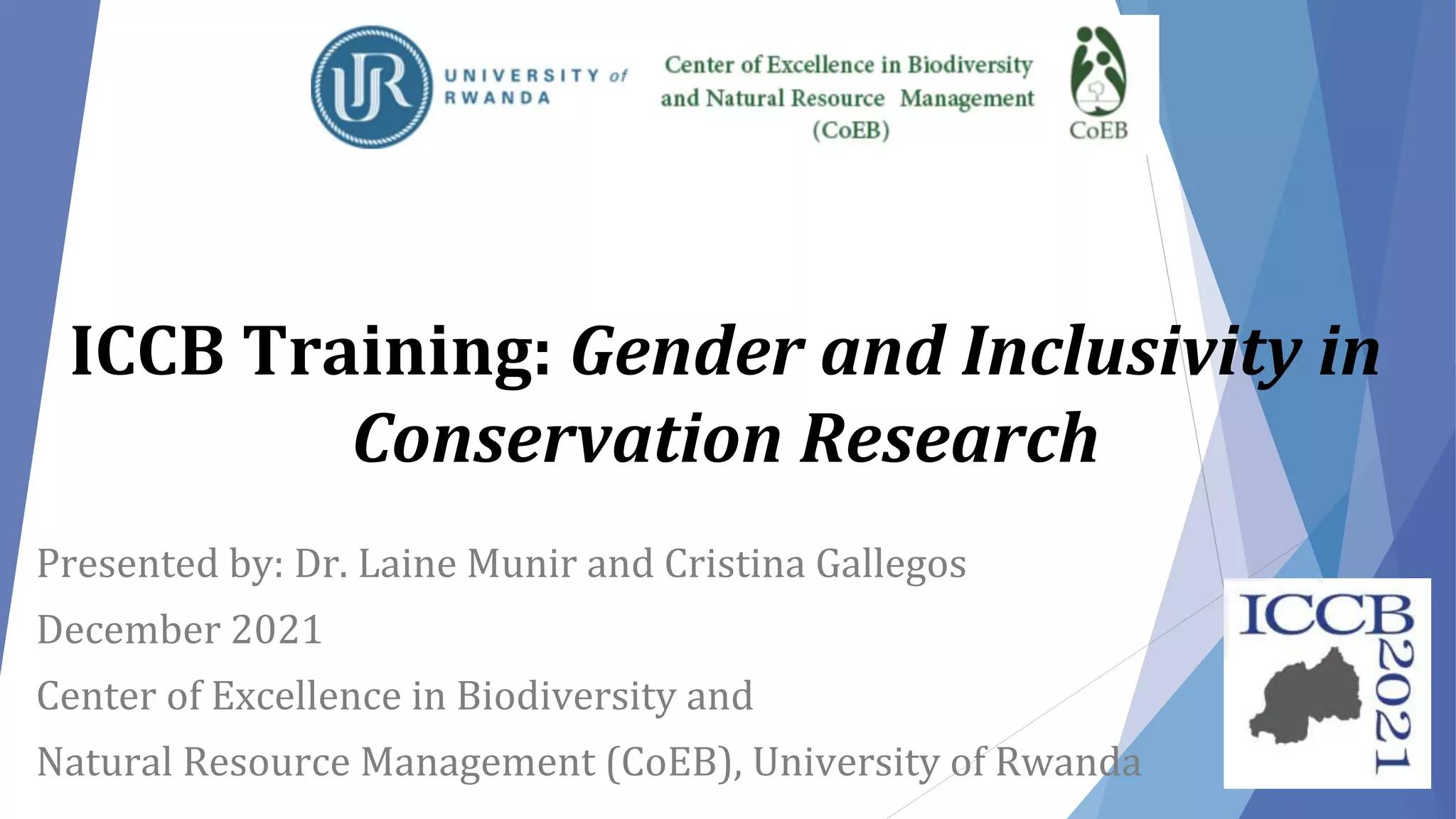ICCB Gender Inclusivity Training 2021 | PPTX