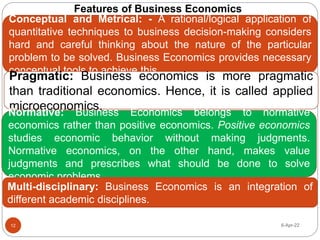 Business Economics unit-1 Osmania University IMBA | PPT
