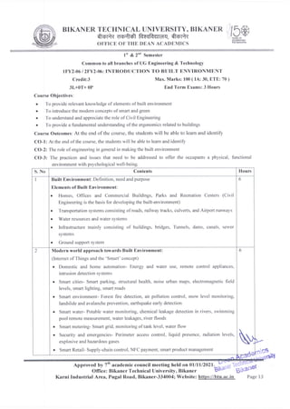 B.tech first year scheme & syllabus 2021 22 | PDF