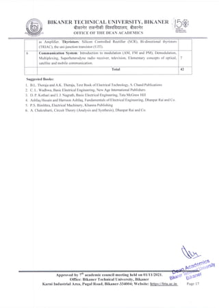 B.tech first year scheme & syllabus 2021 22 | PDF