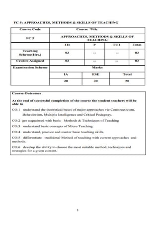 B.ed sem 2 syllabus | PDF