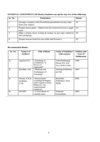 B.ed sem 2 syllabus | PDF