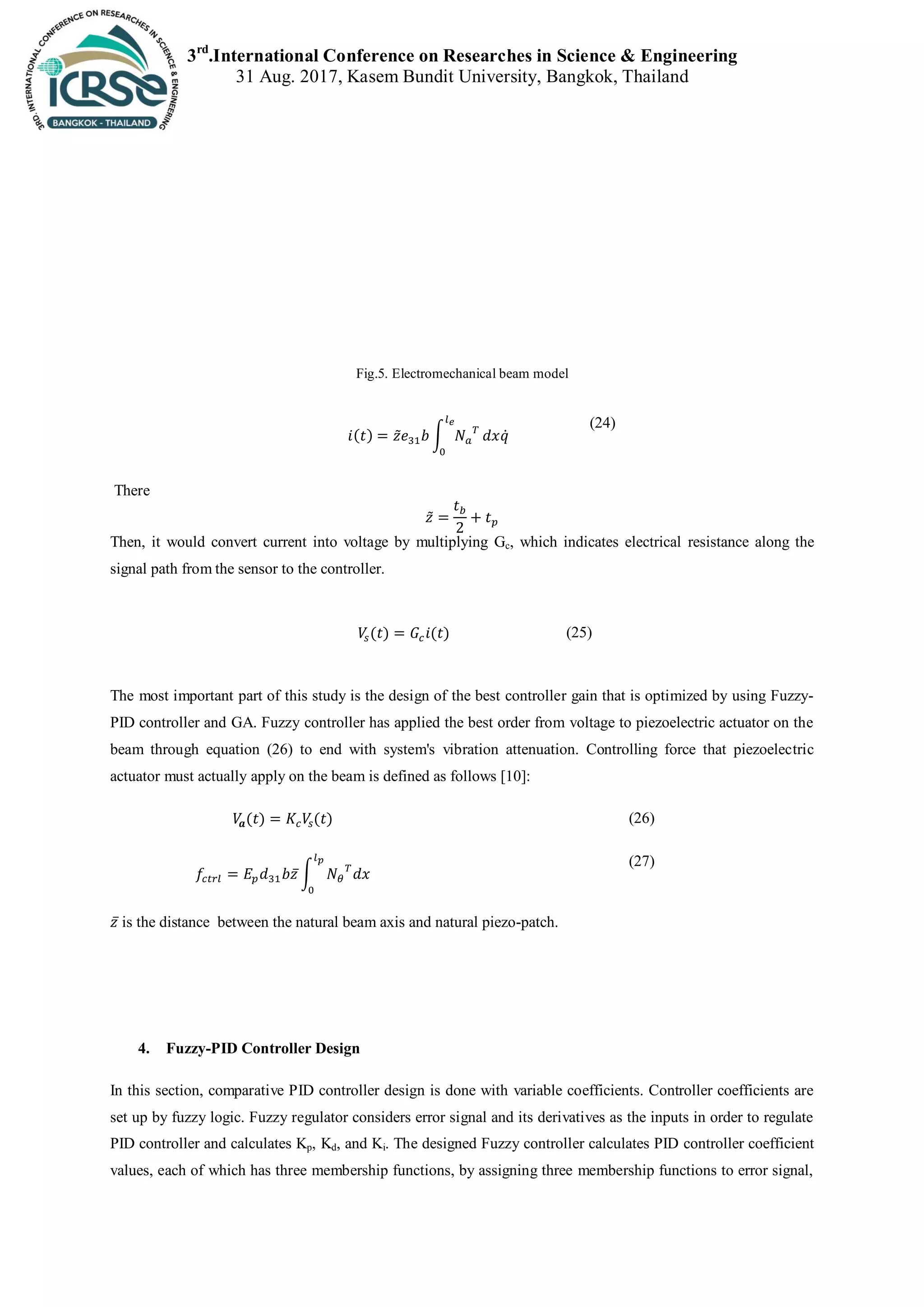 Fuzzy-PID Controller Design for Random Vibration Attenuated Smart Cantilever Timoshenko Beam ...