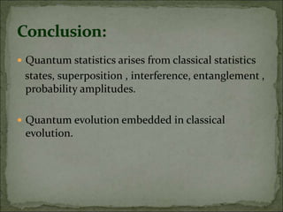 Classical Statistics and Quantum Statistics | PPT