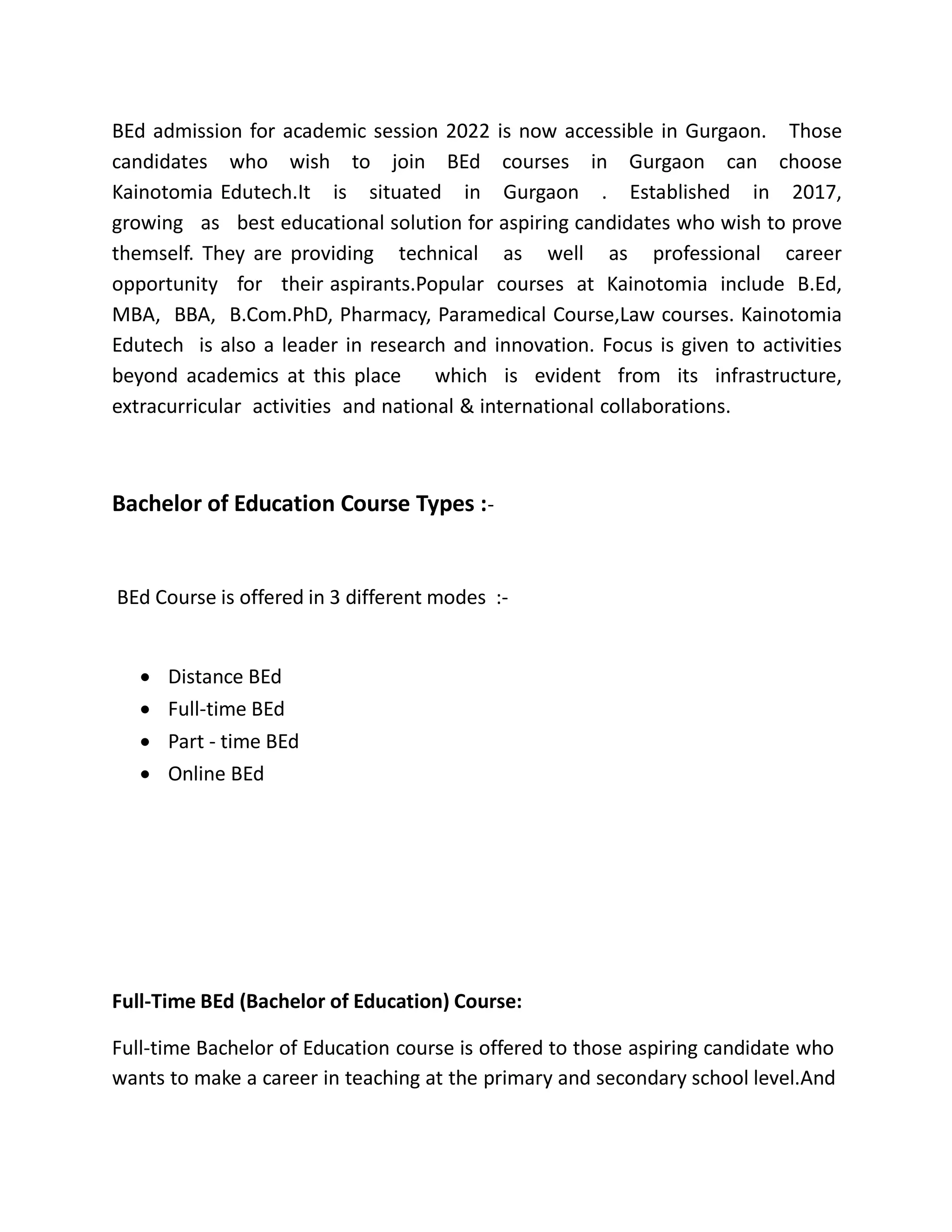 B.Ed. Course Details | PPT