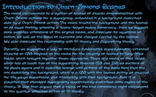 Boris Stoyanov - The Exclusive Constructions of Chern-Simons Branes | PDF