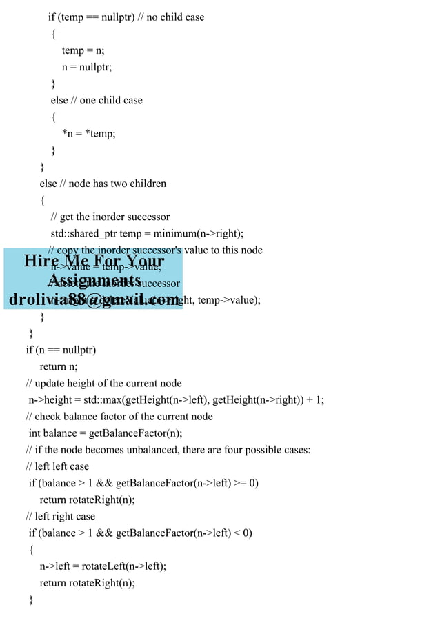 b. (10 pts) Implement the rotate left method for AVL trees.c. (10 .pdf