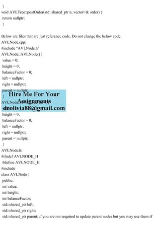 b. (10 pts) Implement the rotate left method for AVL trees.c. (10 .pdf
